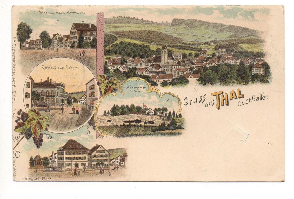 LITHO Gruss aus THAL Strasse n. Rheineck (Neu (gemäss Beschreibung)) in Jona für CHF 42.9 – mit ...