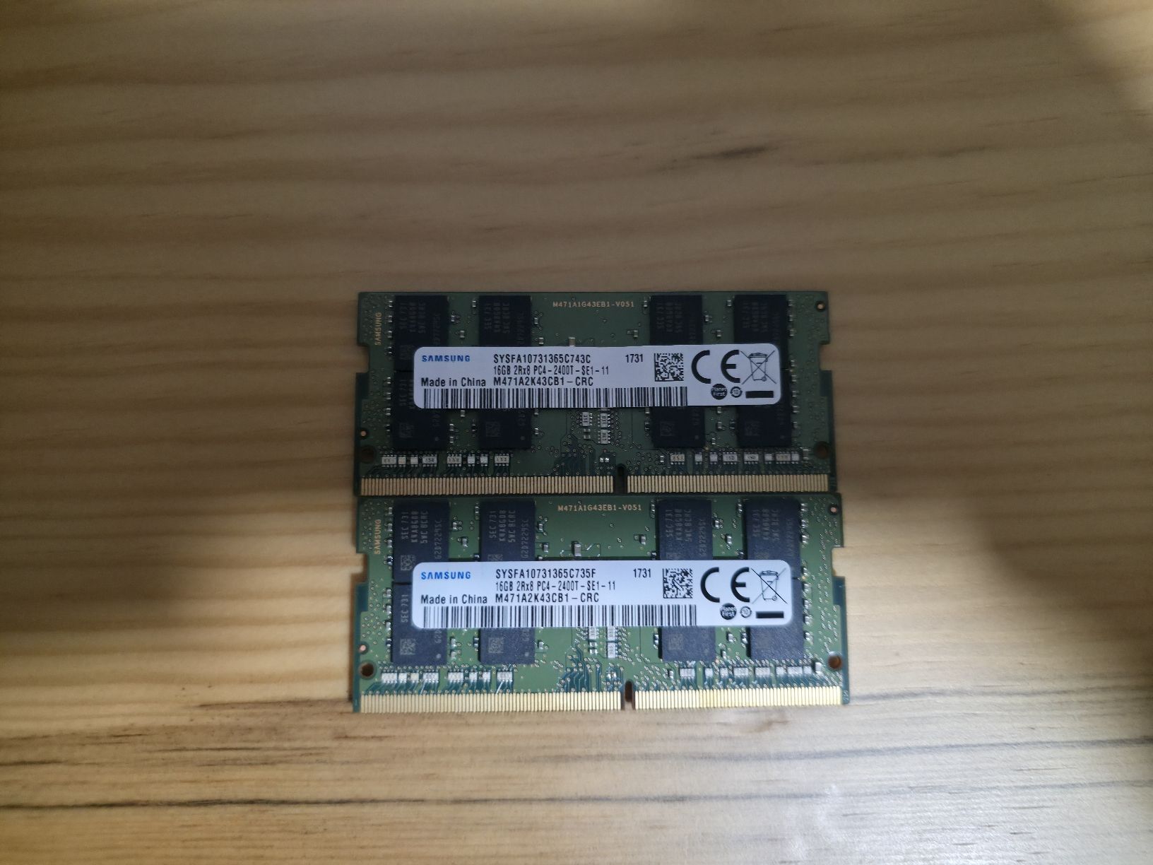 2x Samsung 16GB 2Rx8-PC4-2400T-SE1-11 (Neu (gemäss Beschreibung)) in ...