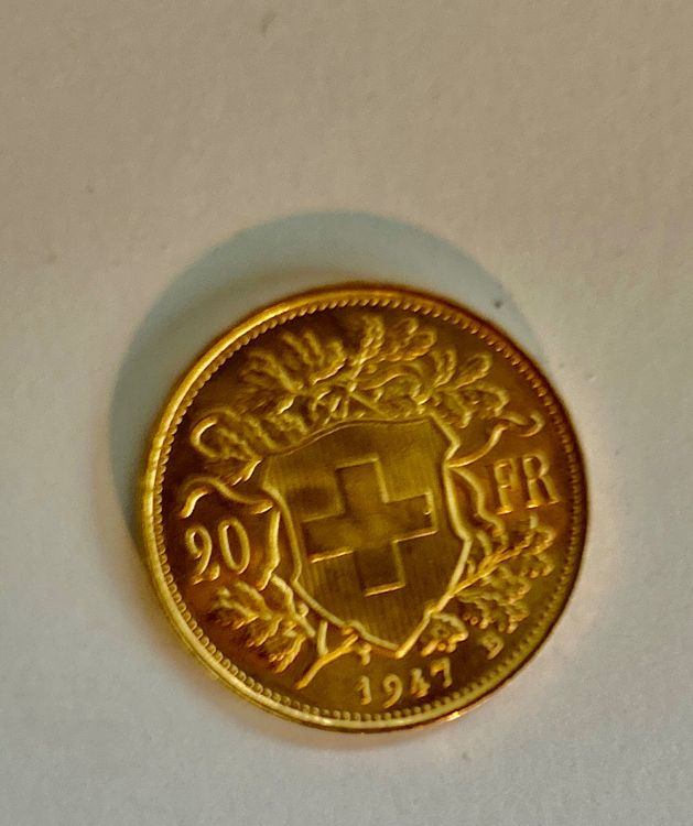 20 Fr Helvetia Gold 1947 (Gebraucht) in Boniswil für CHF 365 – mit ...