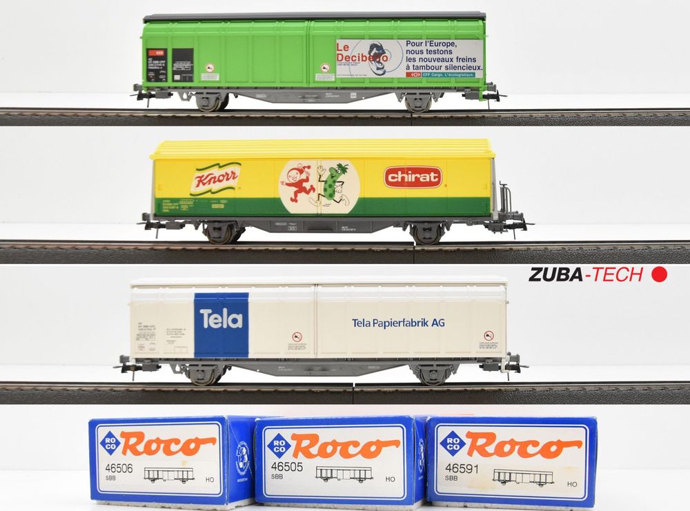 Roco 3x Schiebewandwagen der SBB H0 GS mit OVP (Gebraucht) in St. Gallen für CHF 43 – mit ...