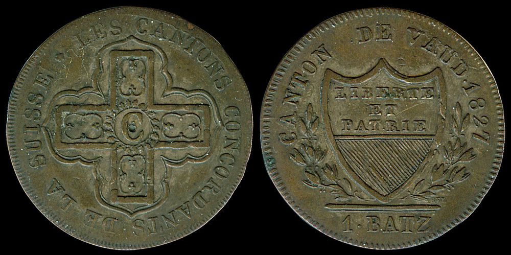 Vaud 1 batz 1827 Billon HMZ 2-1004t TB/TTB (D'occasion) à Cugy VD pour ...