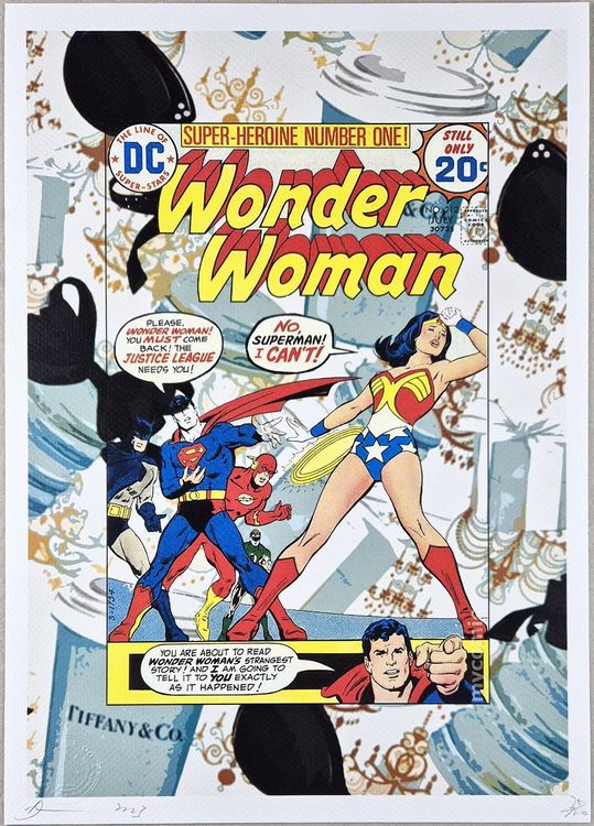 Death NYC Ltd Ed Pop Art Druck " Tiffany Marvel Wonder Woman (Neu ...