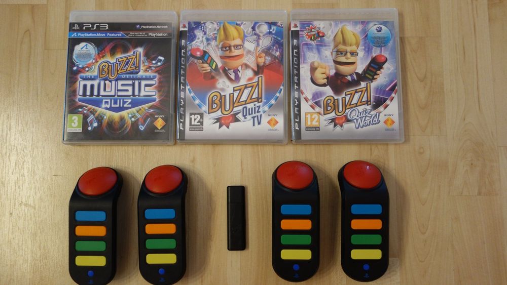 Buzz Wireless Controller + 3 Buzz Games (Gebraucht) in Wil SG für CHF ...