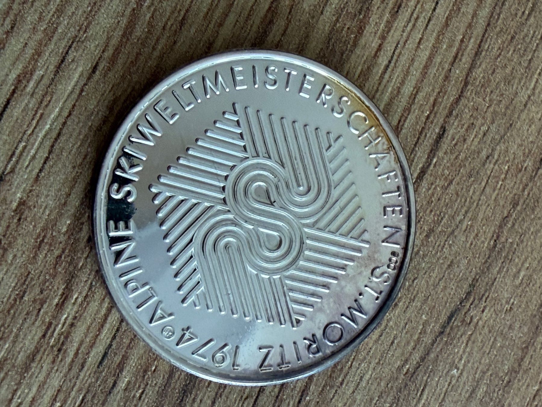 St. Moritz Münze Ski Weltmeisterschaft 1974 (Gebraucht) in St.Moritz ...