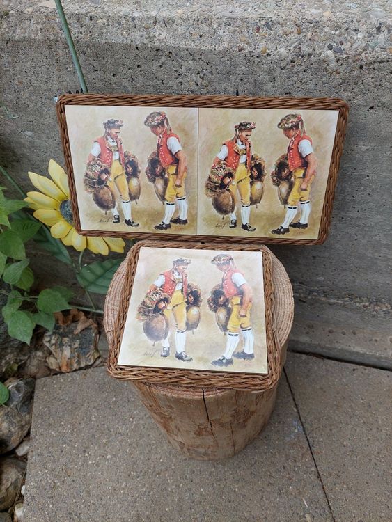 2 !! Holz "Untersetzer" Appenzeller Treichelschwinger , Naef | Kaufen auf Ricardo