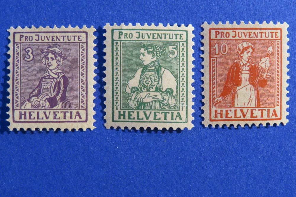 PJ-Serie 'Trachtenbilder'1917 postfrisch **(*) - SBK:100.-) (Neu (gemäss Beschreibung)) in ...