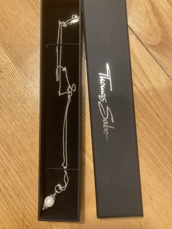 Thomas Sabo 925 Silber Kette 70 cm mit Akoya Perle 3 cm | Kaufen auf ...