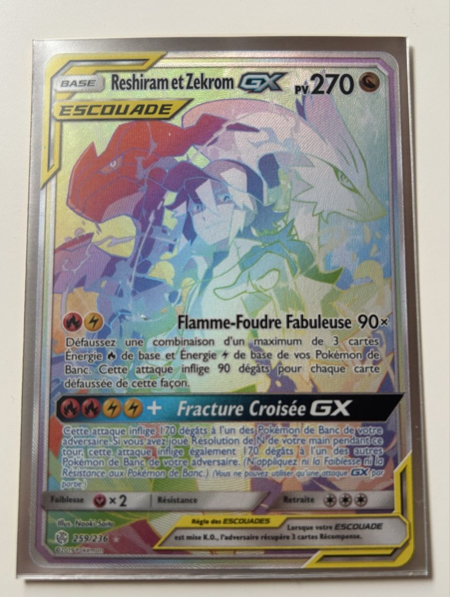 Carte Pokémon Reshiram et Zekrom GX Escouade (Neu (gemäss Beschreibung)) in sion für CHF 52 ...