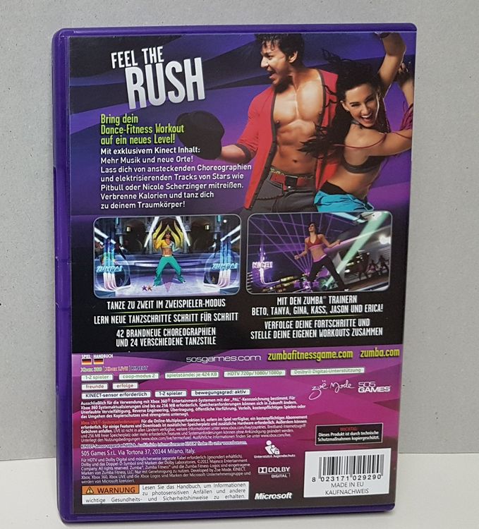 Zumba Fitness Rush Partyworkout für den Traumkörper Xb 360 (Gebraucht ...