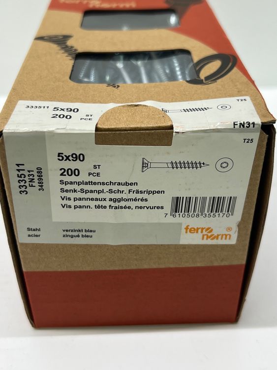 Ferro norm Holzschrauben 5x90 200 St.( 24131) | Kaufen auf Ricardo