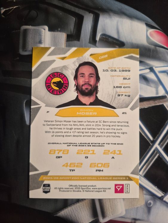 Simon Moser SC Bern 2025/26 Sportzoo (Gebraucht) in Treiten für CHF 1 ...
