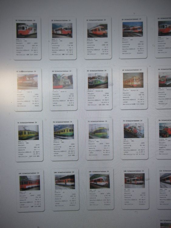 Schweizer Bahnen IV Quartett 52 Karten (Neu und originalverpackt) in Herznach für CHF 32 – mit ...