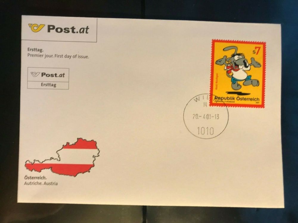 Österreich 2001 amtl. FDC Rolf Rüdiger Kinder-TV Confetti Ti | Kaufen ...