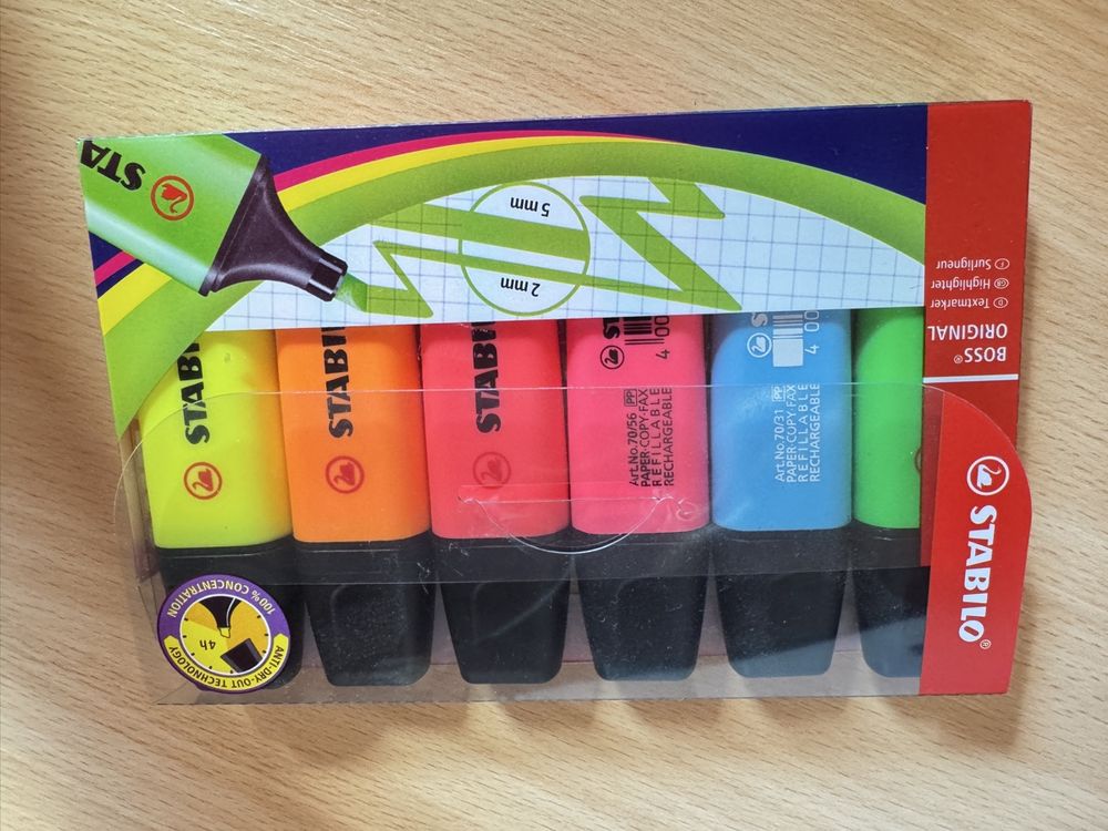 Stabilo Boss Original Textmarker Set, 6 Stk. - Neu! (Neu und ...