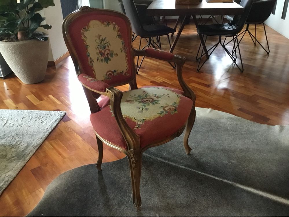 Antiker Stuhl Louis XV Stil Gobelin Stickerei (Gebraucht) in Winterthur für CHF 150 – nur ...