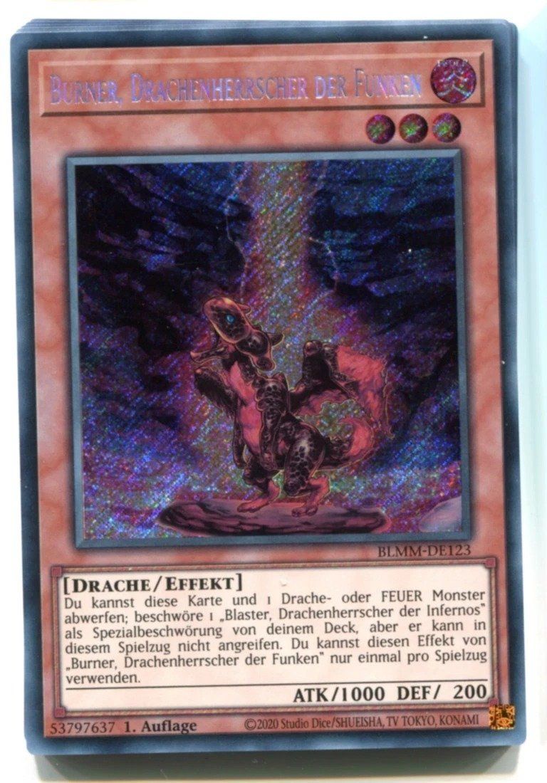 Yu-Gi-Oh! Burner Drachenherrscher Der Funken Secret Rare BLM (Neu und ...