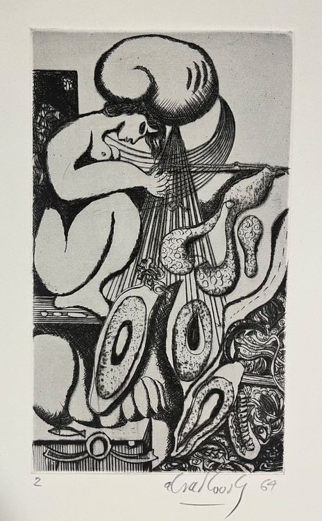 Alex Sadkowsky (1934) Grosse Radierung Handsigniert (Gebraucht) in ...