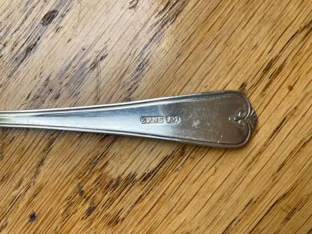 KINDERBESTECK EPNS TAUFE GEBURT, 2-teilig, SEHR EDEL, ALT (Gebraucht ...