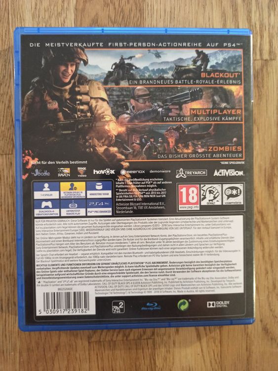 📀🎮📀 Call of Duty Black Ops IIII (4) PS4 / PS5 📀🎮📀 (Gebraucht) in Oberweningen für CHF 7.95 – mit ...
