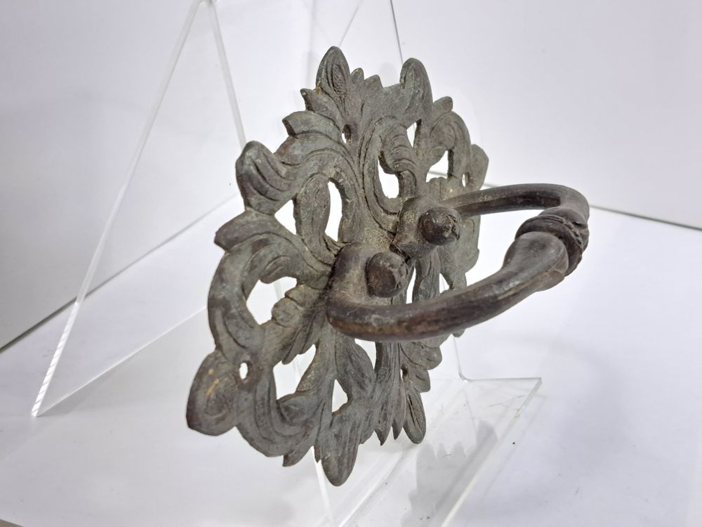 grosser&schöner antiker Barock Tür Zieher mit Rosette(LOT99) | Kaufen auf Ricardo