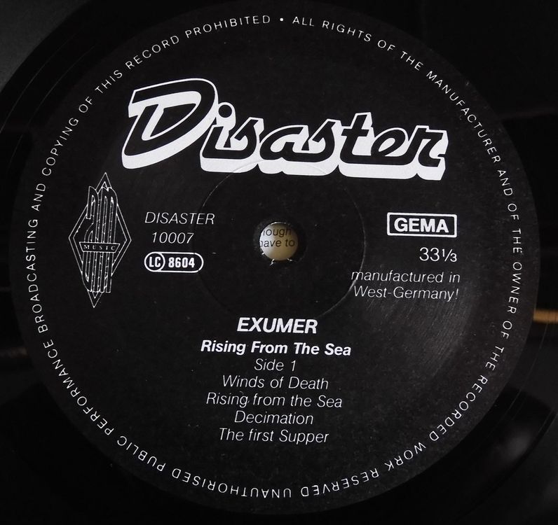 Exumer – Rising From The Sea Disaster (LP) | Acheter sur Ricardo