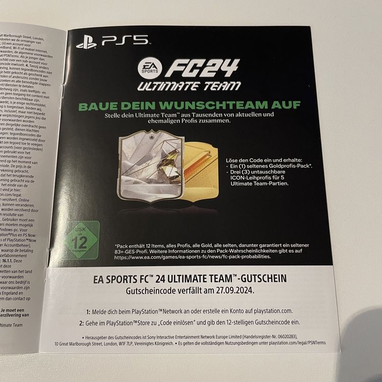 FC 24 Vollversion + Ultimate Team Pack (Neu und originalverpackt) in ...