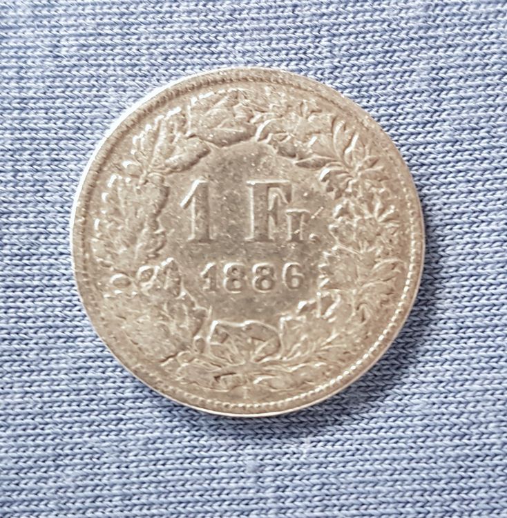 1 Franken 1886 uralte und seltene Silbermünze ab nur 1 Fr !! (Gebraucht) in Camignolo für CHF 1. ...