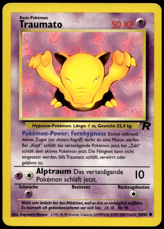 Traumato 54/82 Pokémon Team Rocket ab 1.- (Gebraucht) in Uster für CHF ...