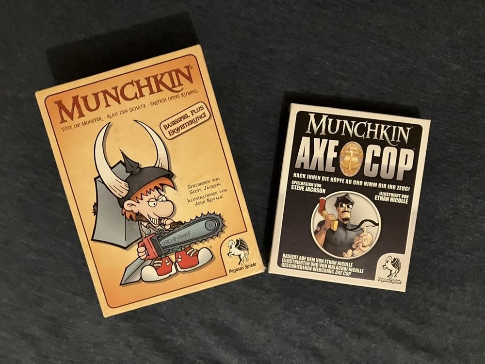 Munchkin Grundspiel plus Munchkin Axe Cop (Neu (gemäss Beschreibung)) in Zürich für CHF 10 – mit ...