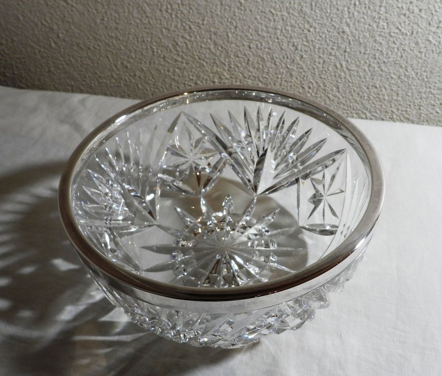 Schale Bleikristall mit Silberrand 800 Silber | Kaufen auf Ricardo