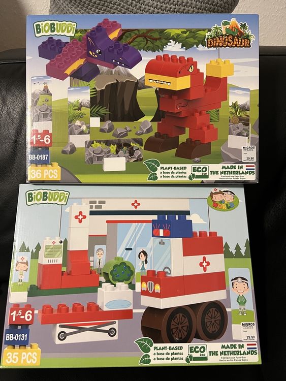 Biobuddi Dino & Spital Set alternative zu Duplo/ Lego (Neu und ...