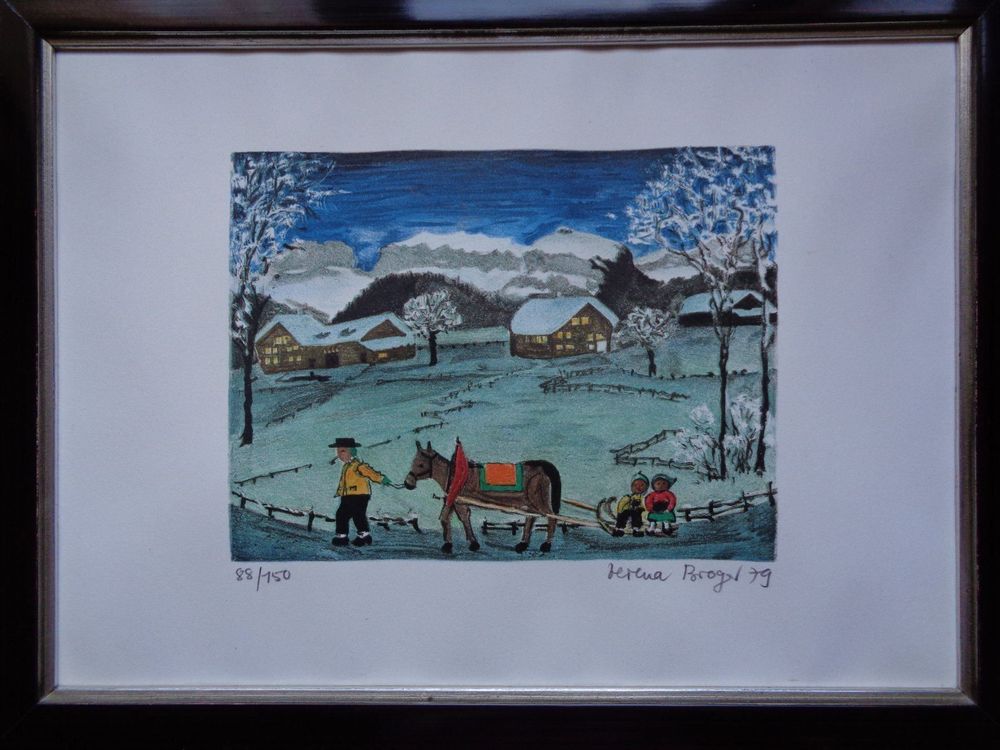VERENA BROGER LITHO APPENZELLER WINTER | Kaufen auf Ricardo