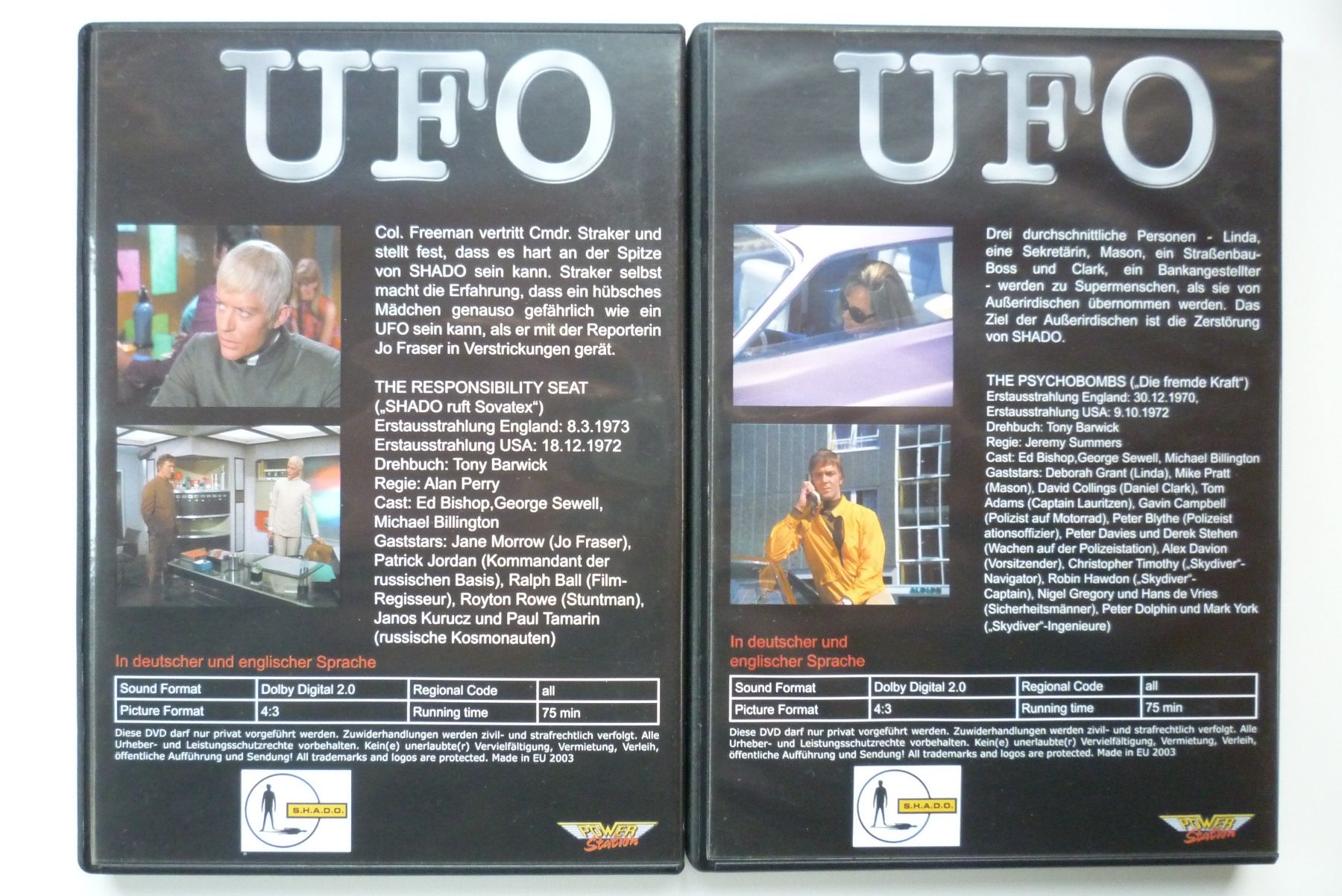 6 UFO Filme - Englischer Science-Fiction Klassiker 70er (Gebraucht) in ...