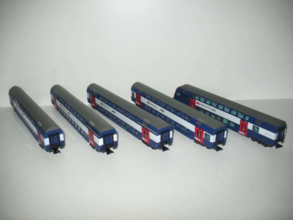 "Zürcher S-Bahn" Zug in H0~ Märklin 43574, 43576 Wagen 29487 (Neu ...