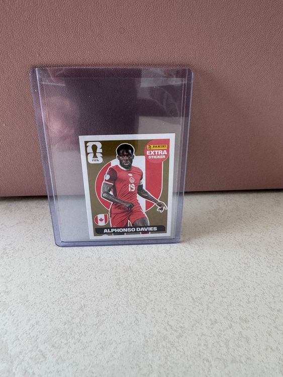 GOLD Alphonso Davies FIFA WM 2026 Extra Sticker Panini (Neu (gemäss ...