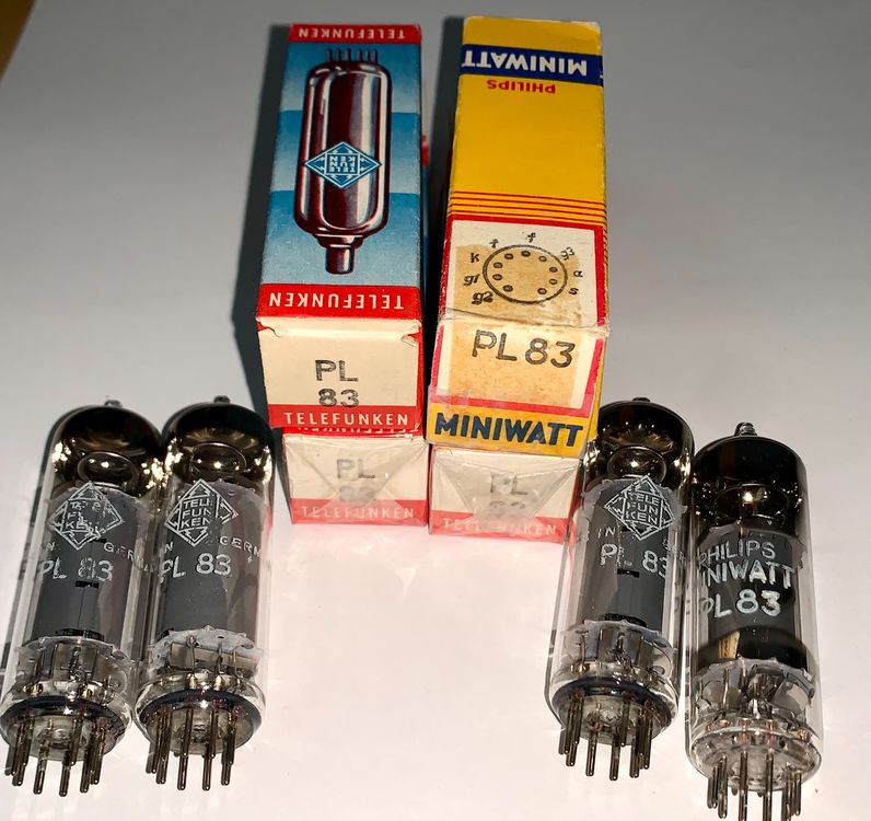 4 Röhren / Radioröhren PL83 (Endstufe), Telefunken & Philips (Neu ...
