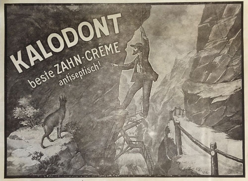 Vintage Reklame, Kalodont Zahnpasta, Jäger, Jagd, 1914 (Gebraucht) in ...
