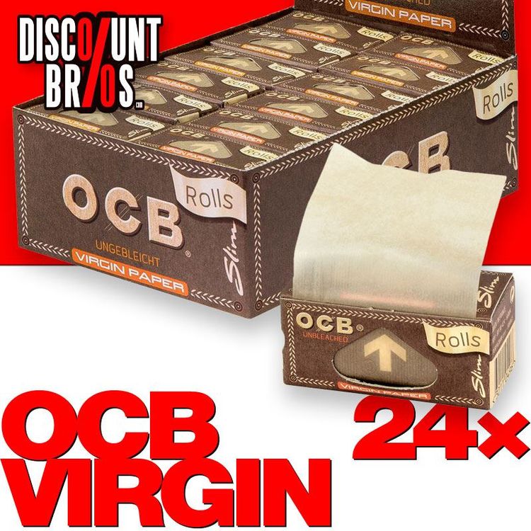 NEU 24 × OCB VIRGIN Rolls Unbleached (Neu und originalverpackt) in ...