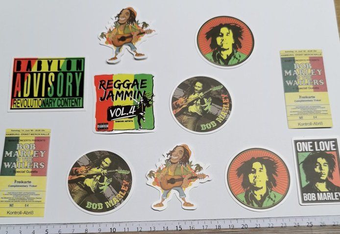 BOB MARLEY - 11 Aufkleber / Sticker (Neu (gemäss Beschreibung)) in ...