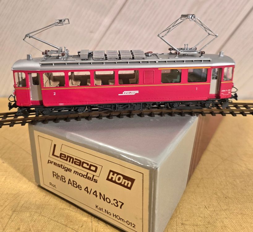 Lemaco - HOm - 012 - RhB ABe 4/4 - No.37 - El. TRIEBWAGEN (Neu (gemäss Beschreibung)) in Biel ...