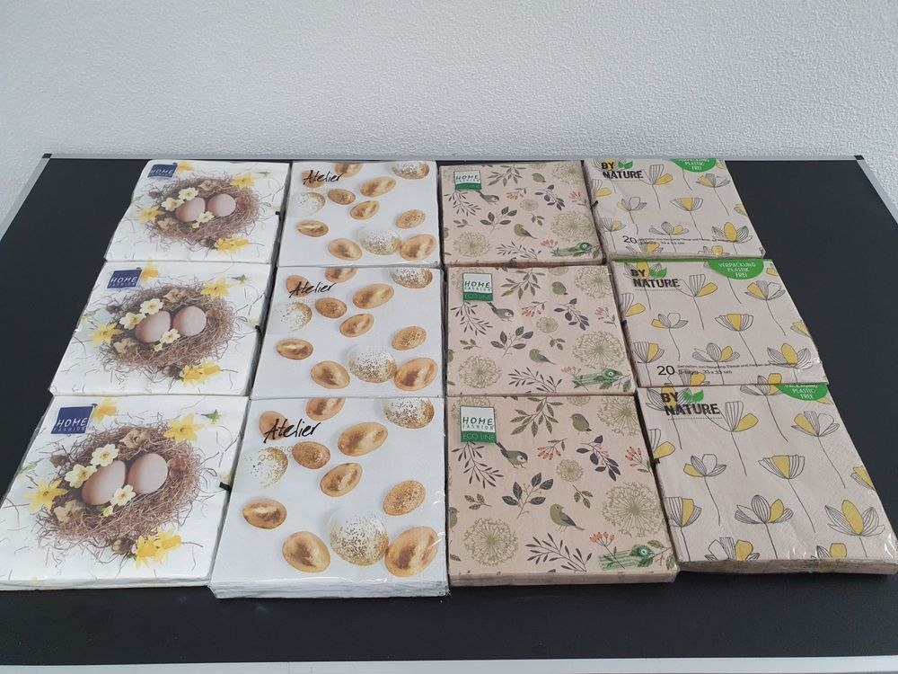 Neu - Servietten - 12 Packungen - 33cm x 33cm (Neu und originalverpackt ...