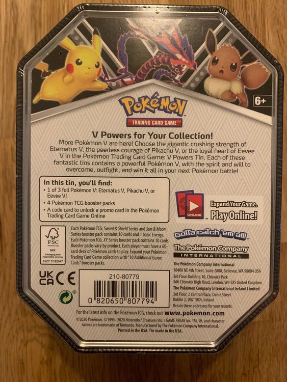 Eevee v tin box sun and moon Pokemon (Neu und originalverpackt) in ...