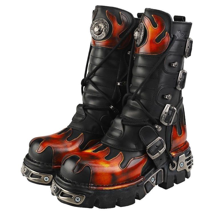 New Rock Flames Boots Gr 44 | Kaufen auf Ricardo