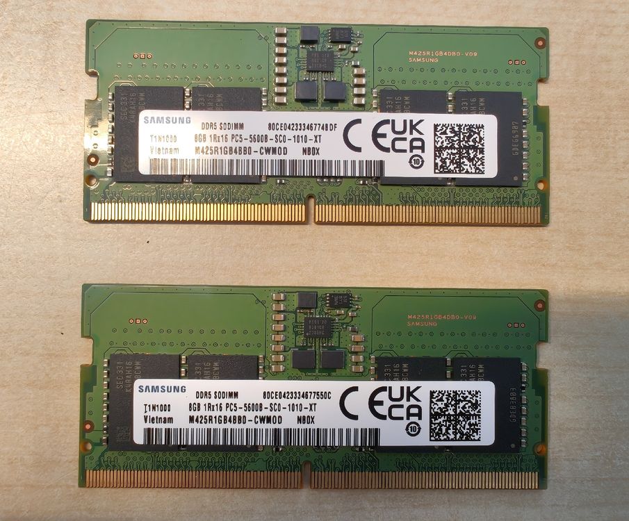 Samsung 16 GB RAM DDR5 2x8 GB (Neu (gemäss Beschreibung)) in ...