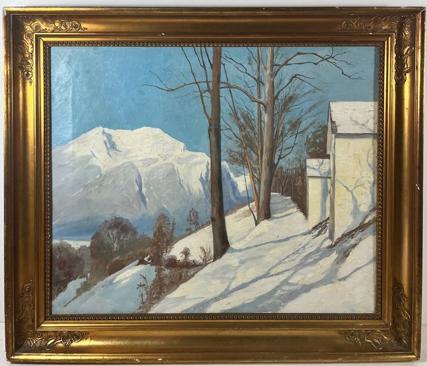 E.V. Jensen - Winter - Berglandschaft Gemälde (Gebraucht) in Root für ...