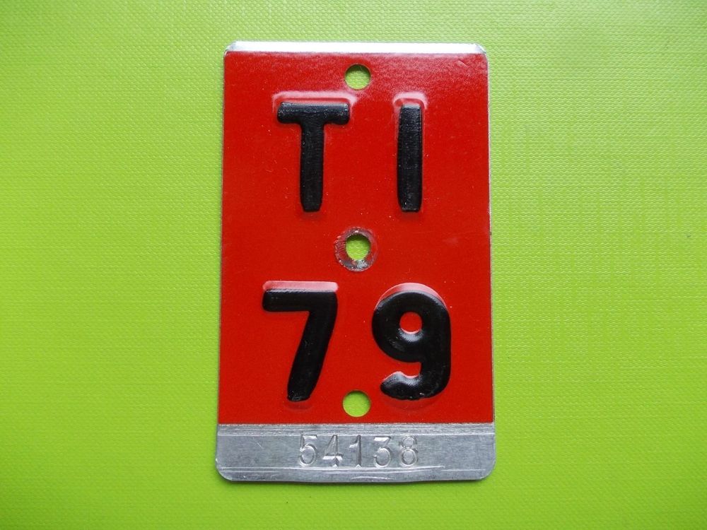 Velonummer / Fahrradnummer TI 79 | Kaufen auf Ricardo