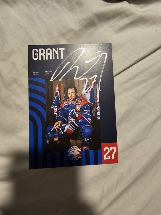 Signierte ZSC Lions Karte von Grant #27 | Kaufen auf Ricardo