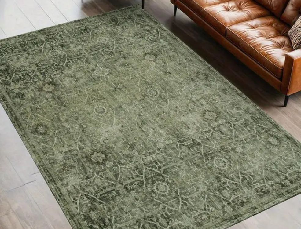 Grand Tapis de Zone Vert Bohème Vintage - 177.8x299.72 cm, A (Gebraucht ...