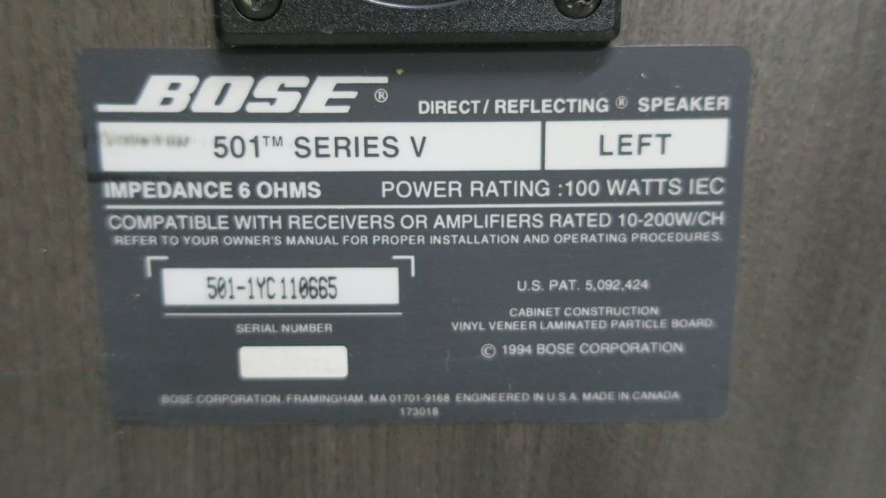 Bose 501 Series V Floorstanding Speakers | Kaufen auf Ricardo