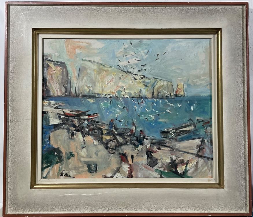Walter Emil Müller (1896-1983) grosses Gemälde - Hafen Szene | Kaufen auf Ricardo